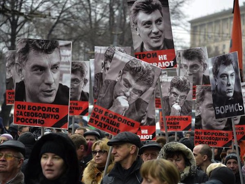 Tens Of Thousands March For Slain Russian Opposition Leader Nemtsov P