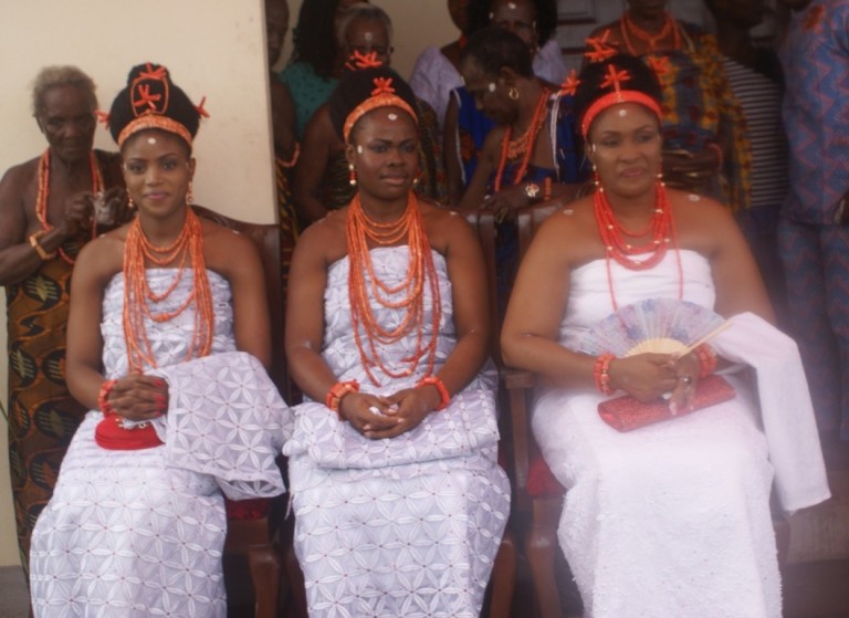 Wives of Benin Crown Prince inducted to royal court, conferred with ...