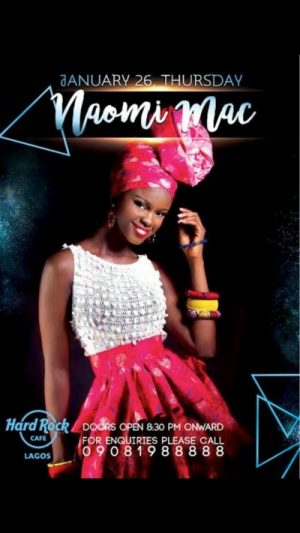 Singer Naomi Mac to perform at Hard Rock Café – P.M. News