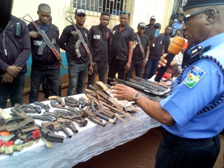 See photos of ammunition, 202 suspected criminals paraded by Lagos ...
