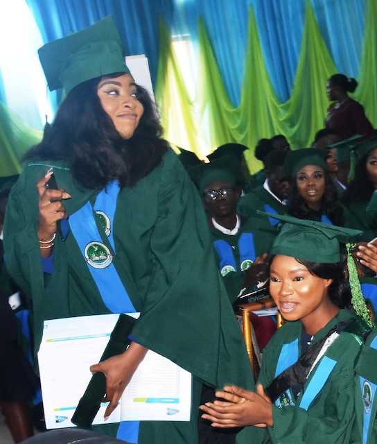 Miss Otibhor Imuse tops at Caleb University graduation - P.M. News