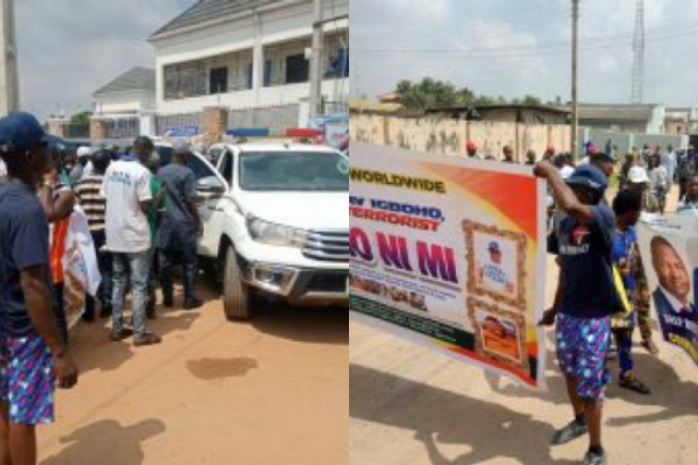 Massive protest for Sunday Igboho's release rocks Ibadan - P.M. News