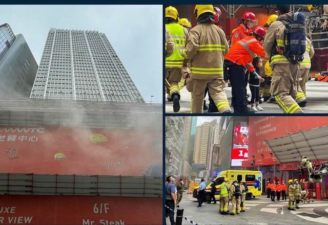 Fire guts 39-storey Hong Kong World Trade Centre - P.M. News