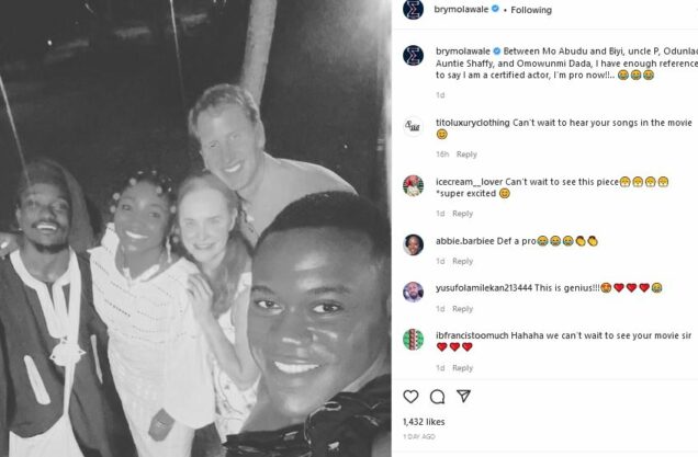 'I was in a mild panic' - Brymo speaks on acting debut - P.M. News