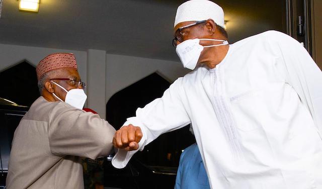 TY Danjuma, Indimi visit Buhari at night [Photos] - P.M. News