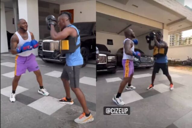 Like Tiwa Savage, Davido shows off boxing skills (Photos) - P.M. News