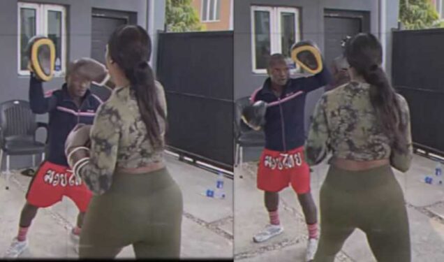 Moment Tiwa Salvage displayed special skills in boxing (Video, photos ...