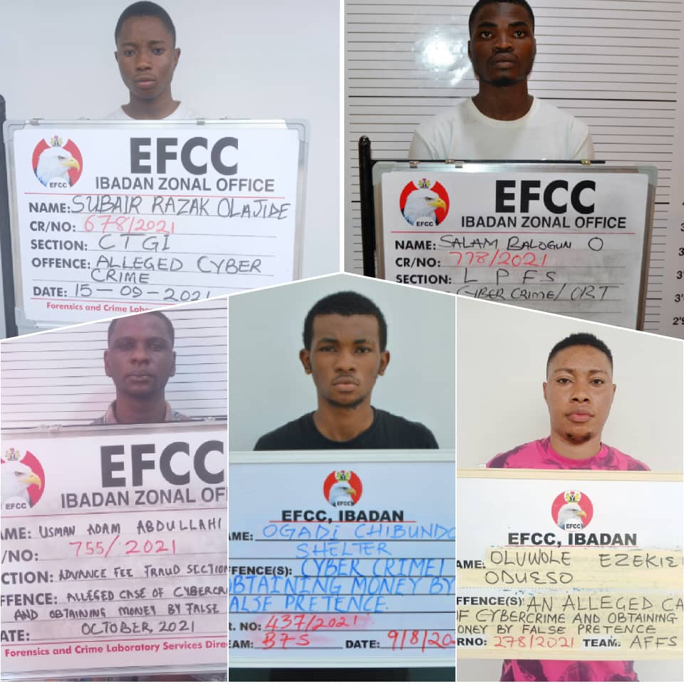 Five internet fraudsters jailed in Ibadan - P.M. News