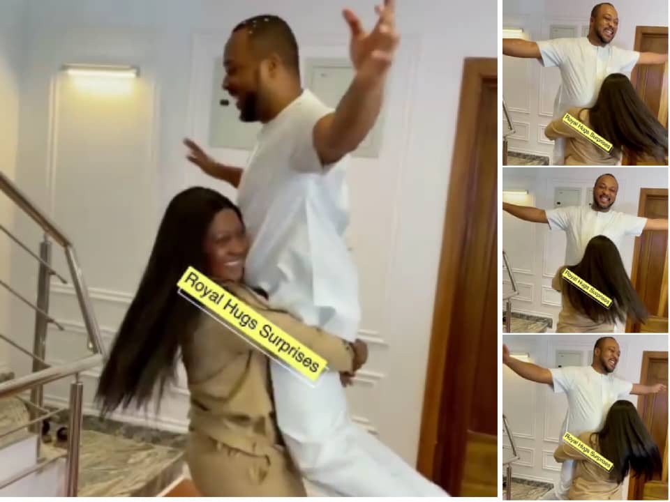 Moment Chizzy Alichi's husband got lifted by a woman on his birthday ...