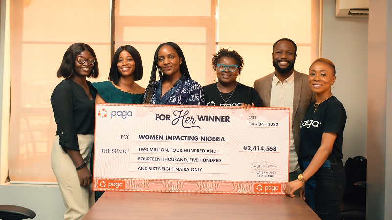 Paga donates N2.4m to Women Impacting Nigeria Organisation - P.M. News