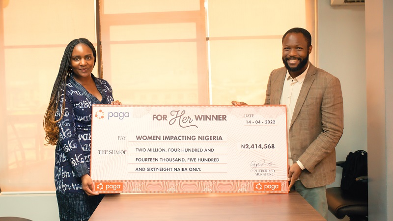 Paga donates N2.4m to Women Impacting Nigeria Organisation - P.M. News