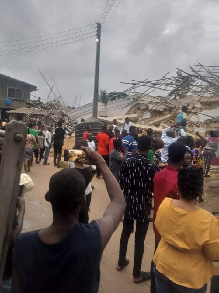 Four-storey building collapses in Uyo, many trapped (Photos) - P.M. News