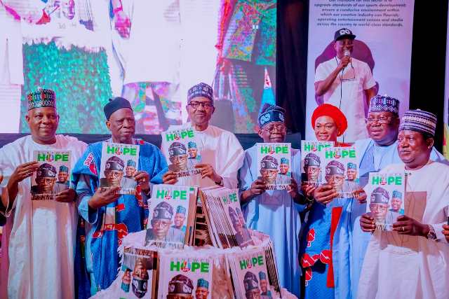Moment Adamu danced 'Owambe' music at Tinubu's Action Plans unveiling ...