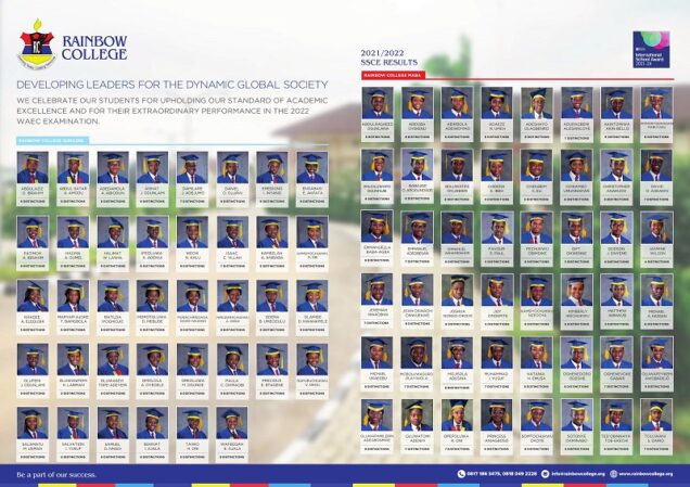 Rainbow College shines yet again with 2022 WASSCE results – P.M. News