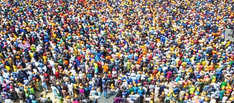 Massive crowd as Kwara stands still for Tinubu (Video, Photos) - P.M. News