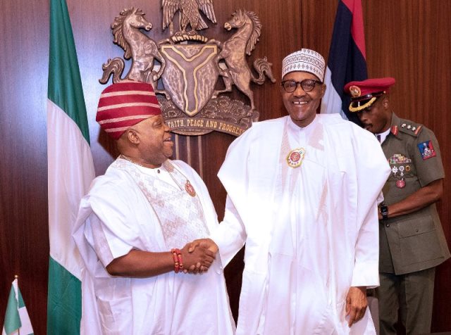 Moment Adeleke landed in Aso Rock to see Buhari (Photos) - P.M. News