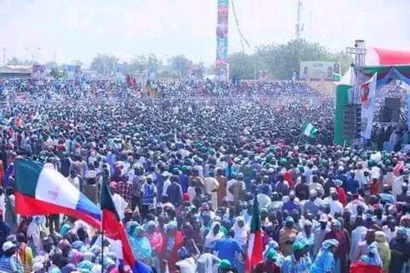 Humongous crowd as Tinubu shuts down Borno (Videos, photos) - P.M. News