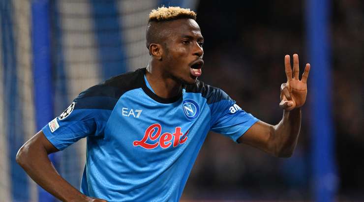 Red-hot Osimhen grabs brace as Napoli thrash Frankfurt - P.M. News