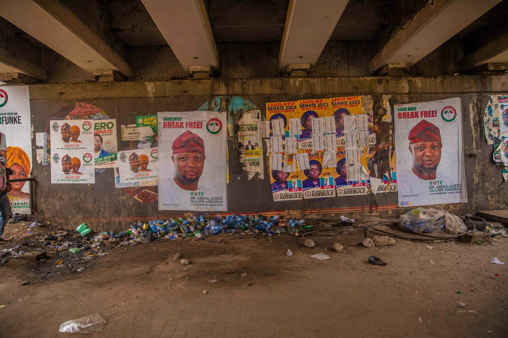 Campaign posters still litter Lagos weeks after election (Photos) – P.M ...