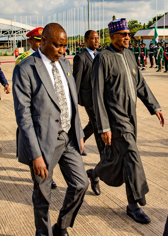Moment Buhari arrived Abuja from London (Photos) - P.M. News