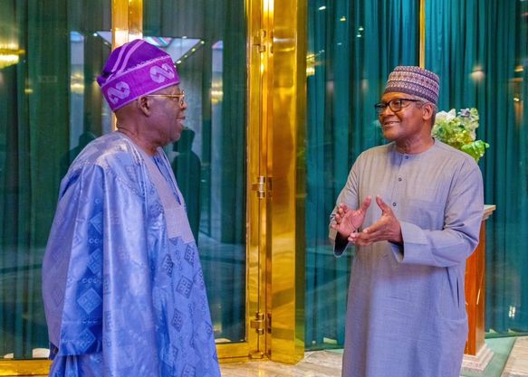 Tinubu, Dangote meet in Abuja amidst sweeping economic reforms (Photos ...