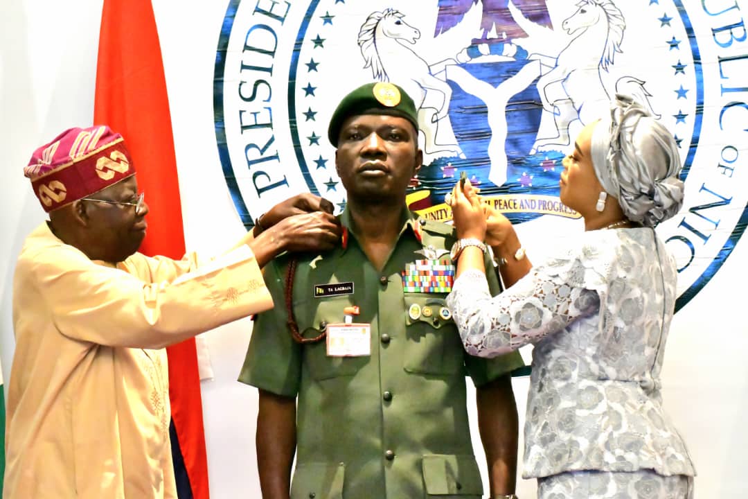 Moment Tinubu decorated Service Chiefs with new ranks (Photos) - P.M. News