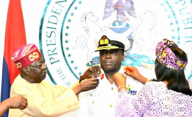 Moment Tinubu decorated Service Chiefs with new ranks (Photos) - P.M. News