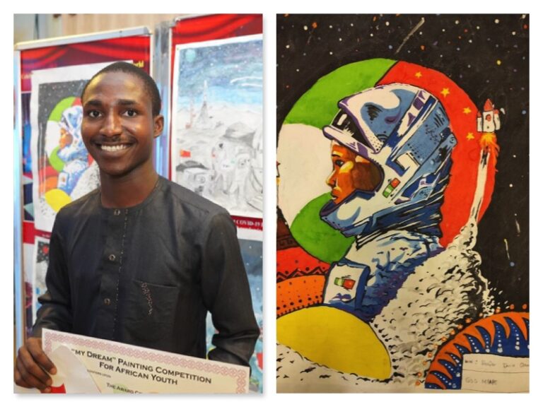 China takes Nigerian Prosper Dania's artwork to Space Station - P.M. News