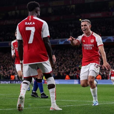 Brilliant Saka fires Arsenal towards knockout stage - P.M. News