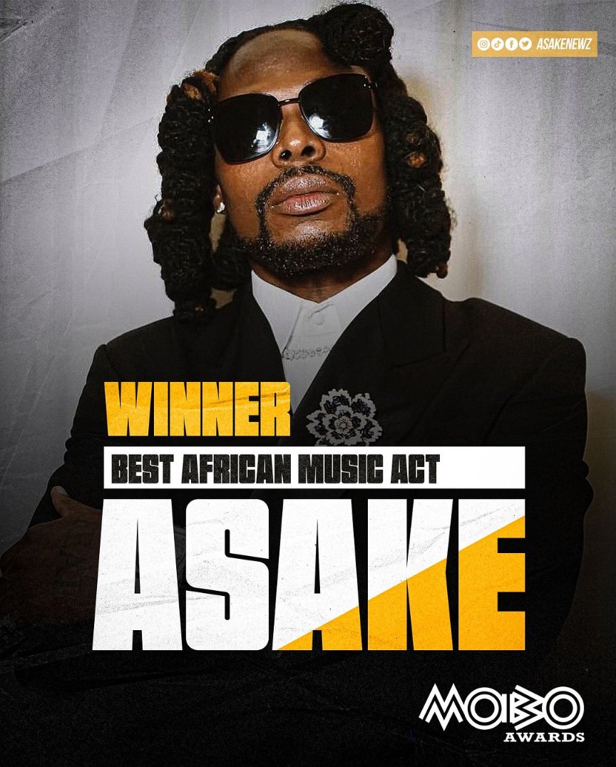 Asake wins Best African Artist at MOBO Awards - P.M. News