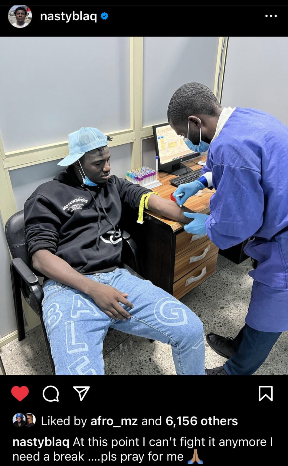 Nasty Blaq requests fans' prayers amid health struggles