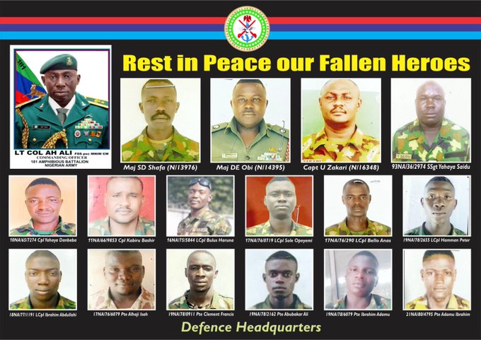 Nigerian Army releases names, photos of 16 soldiers killed in Delta - P.M. News