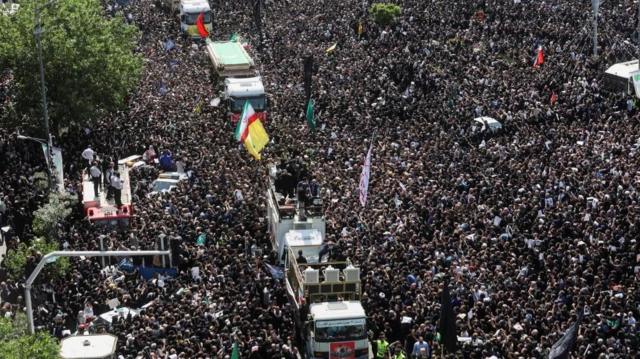Millions attend funeral procession for late Iranian President Raisi - P ...