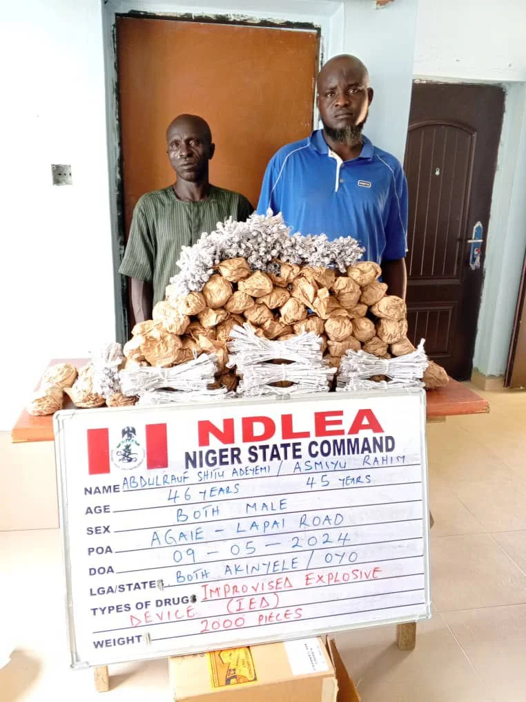 NDLEA nabs four, seizes 2,025 explosives in Niger, Kano - P.M. News