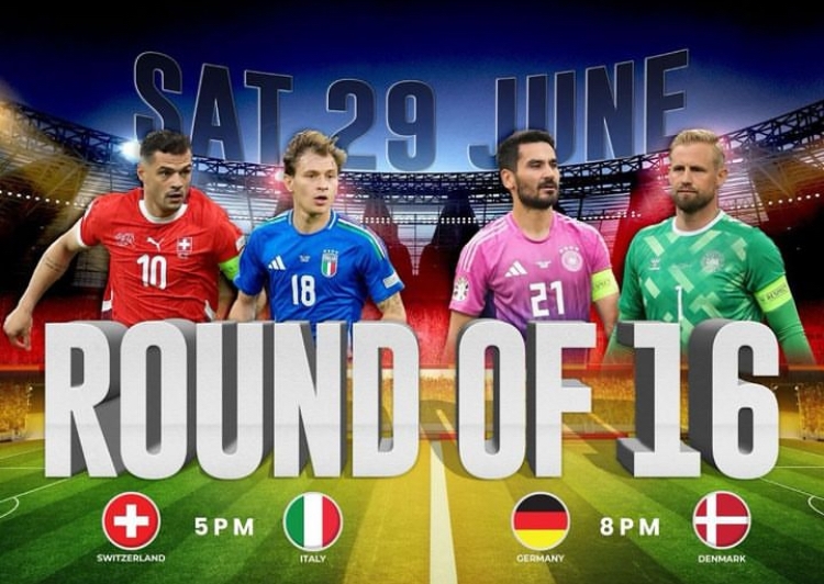 Italy, Switzerland, Germany, Denmark lock horns at Euro 2024 knockout ...