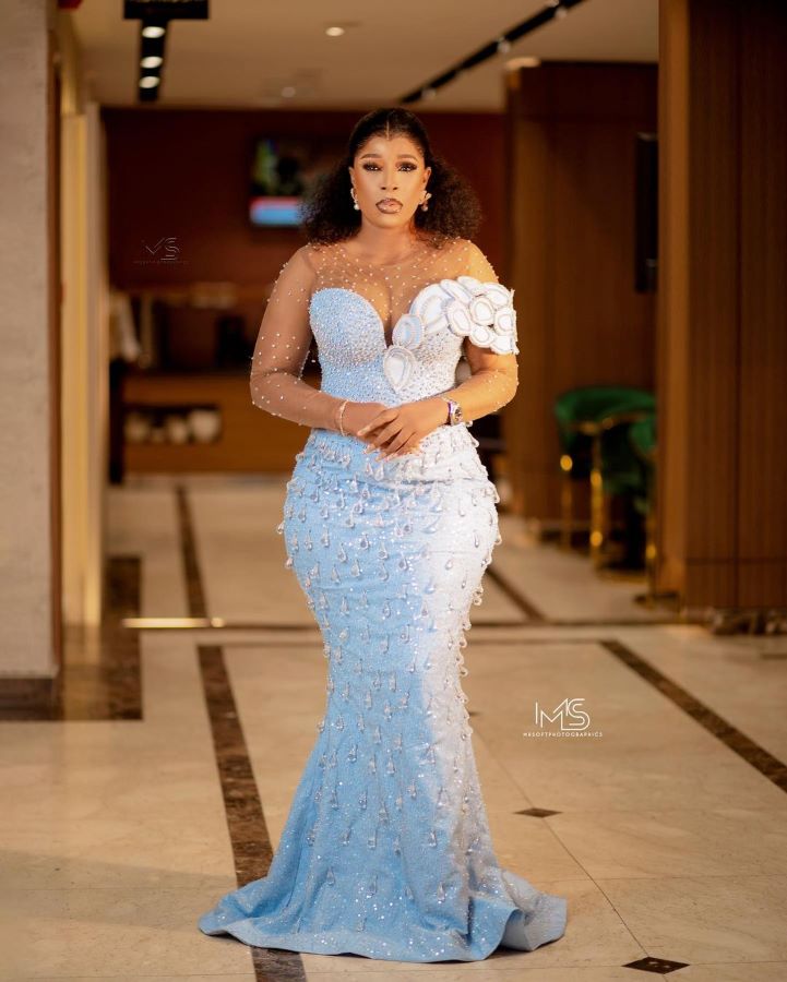 PHOTOS: Actress Kemi Korede shines in glittering blue for her birthday