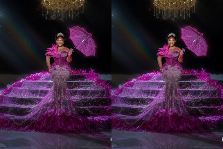 "The real queen" - Wumi Toriola shines in pink at movie premiere