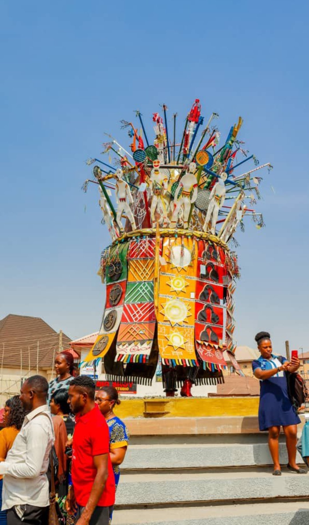 Obi of Onitsha unveils sculpture of Ijele masquerade in Enugu - P.M. News