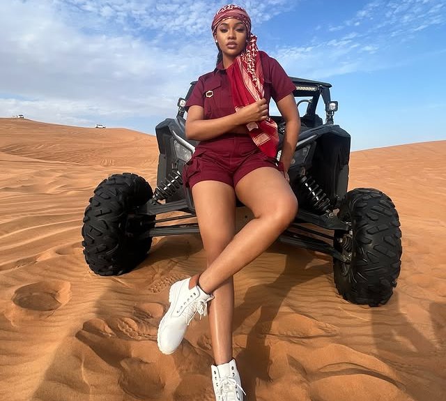 You won’t believe what BBNaija's Victoria Onyenwere did in Dubai desert ...