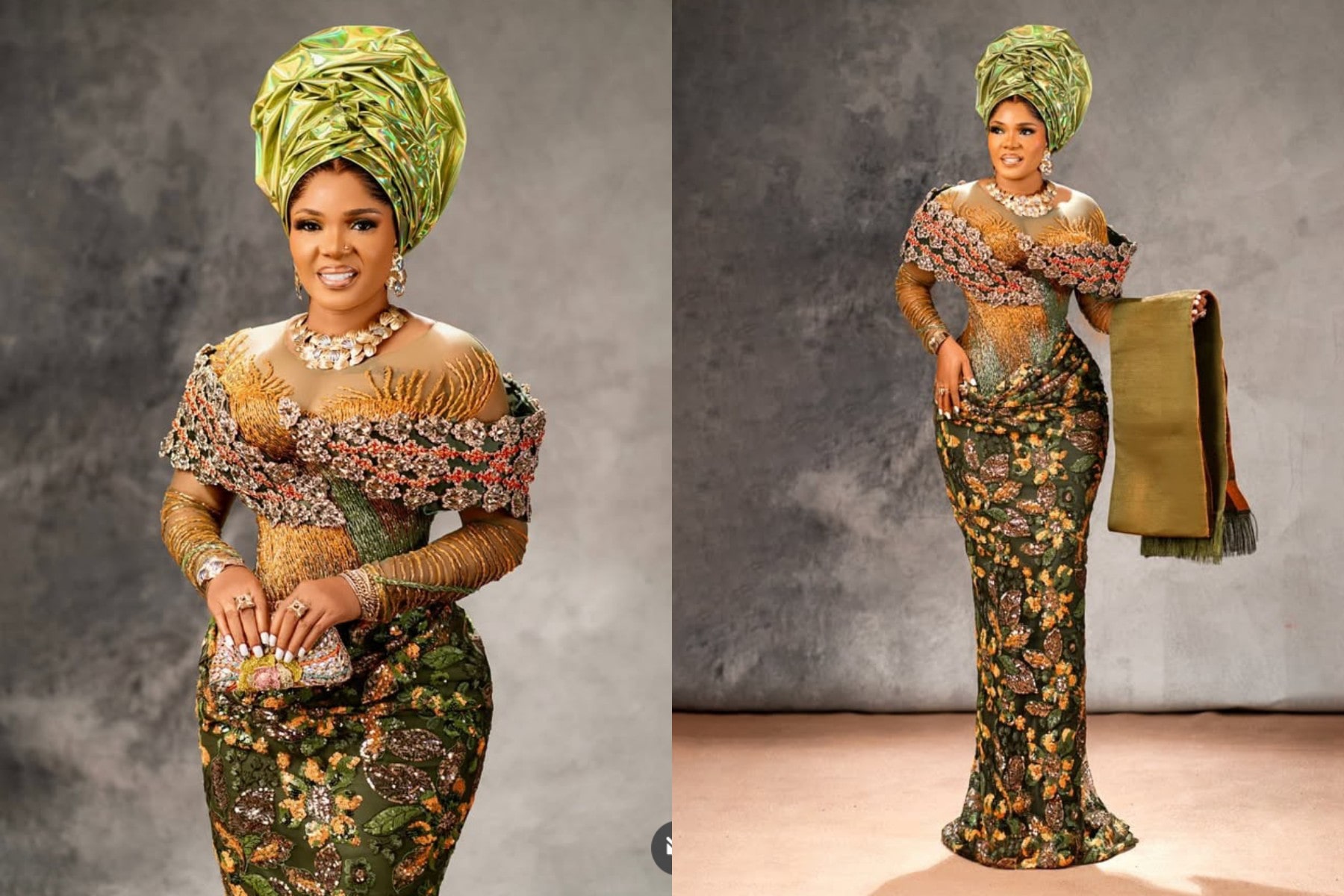 Iyabo Ojo shares first look of outfit ahead of daughter Priscilla's wedding