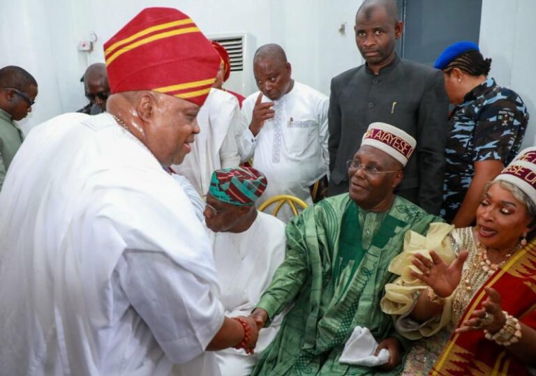 Moment Atiku stormed Aregbesola's home in Osun, attended coronation (Photos, video) - P.M. News