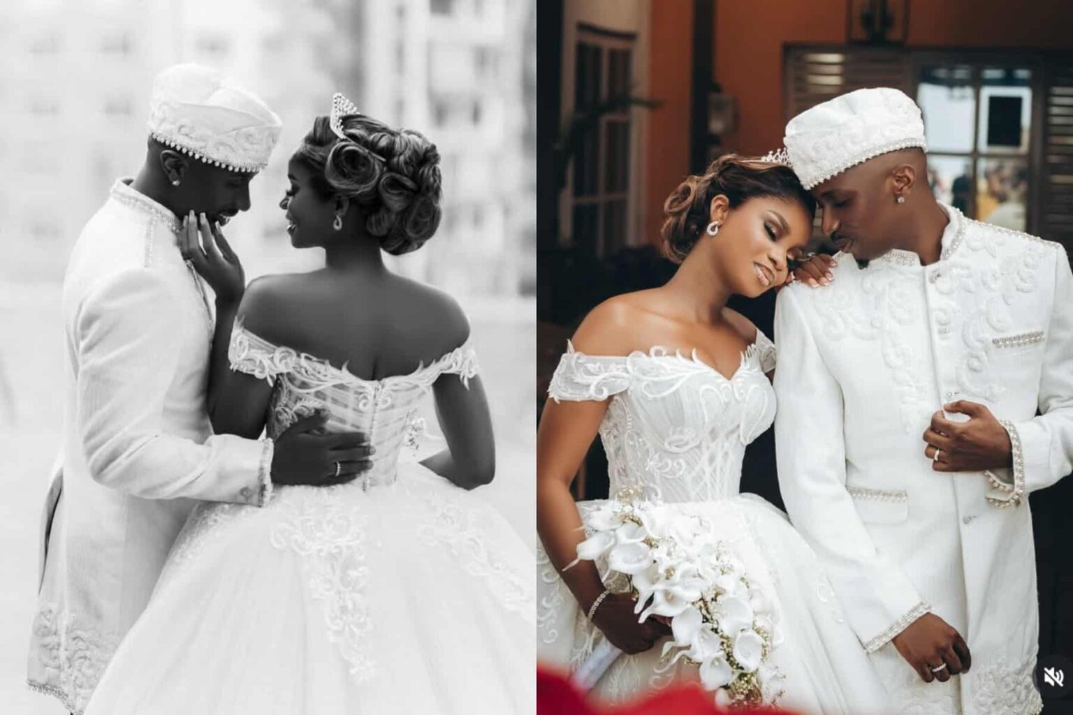 Priscilla Ojo, Juma Jux show love to fans after lavish wedding