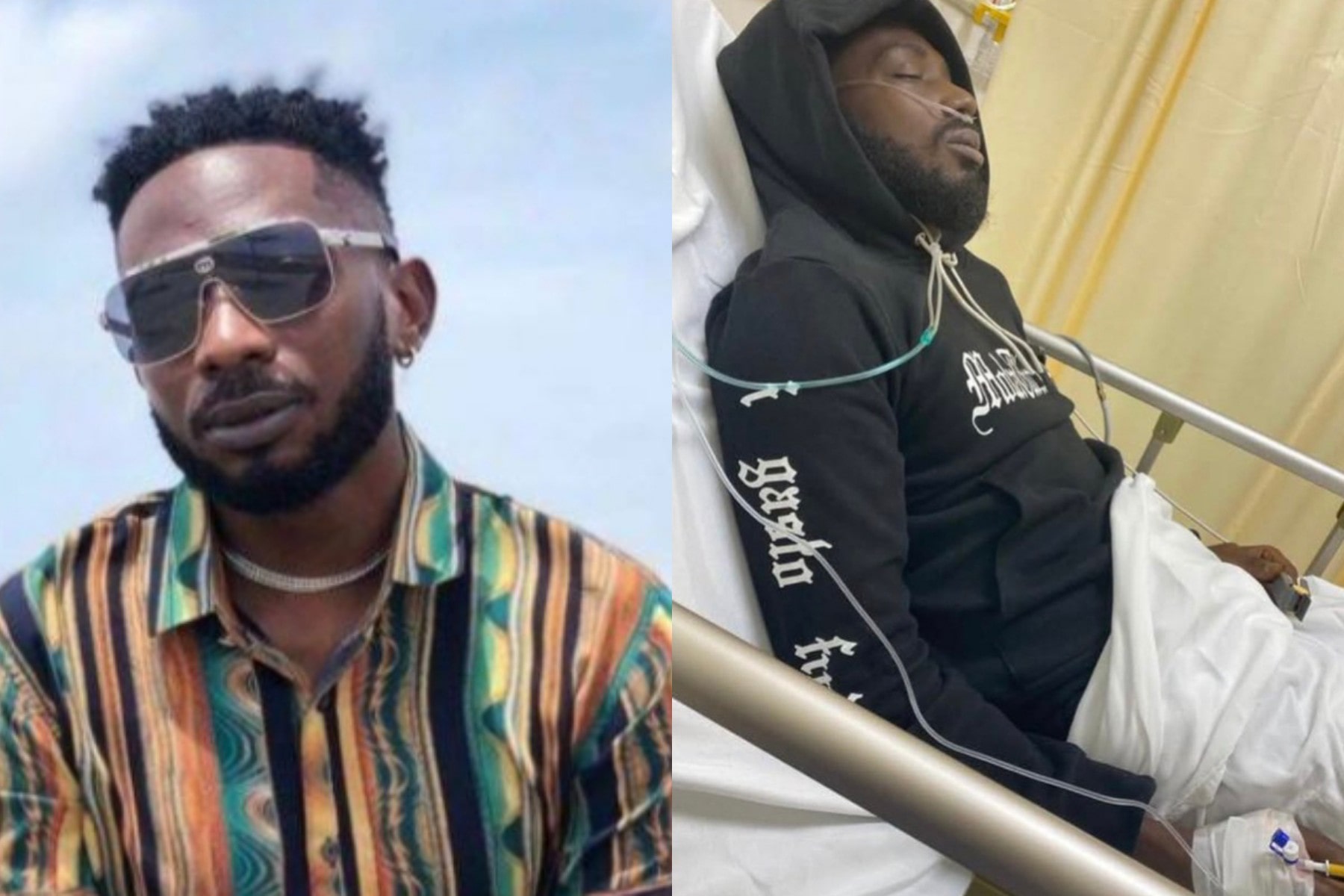 “Hoodie and drip?” May D raises eyebrows with hospital photo