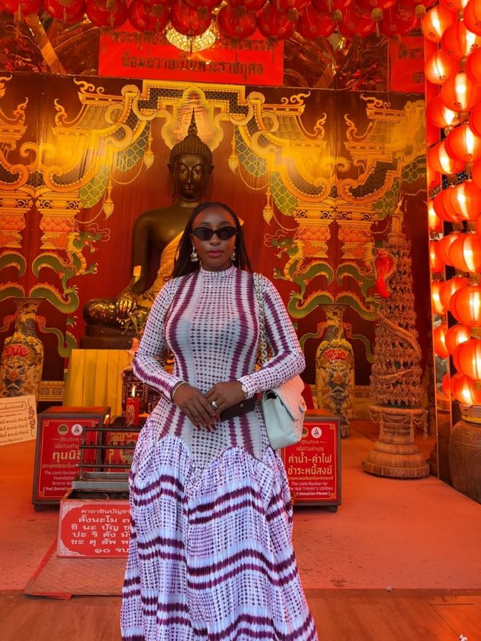 PHOTOS: What Ini Edo was caught doing in Thailand's ancient temple!