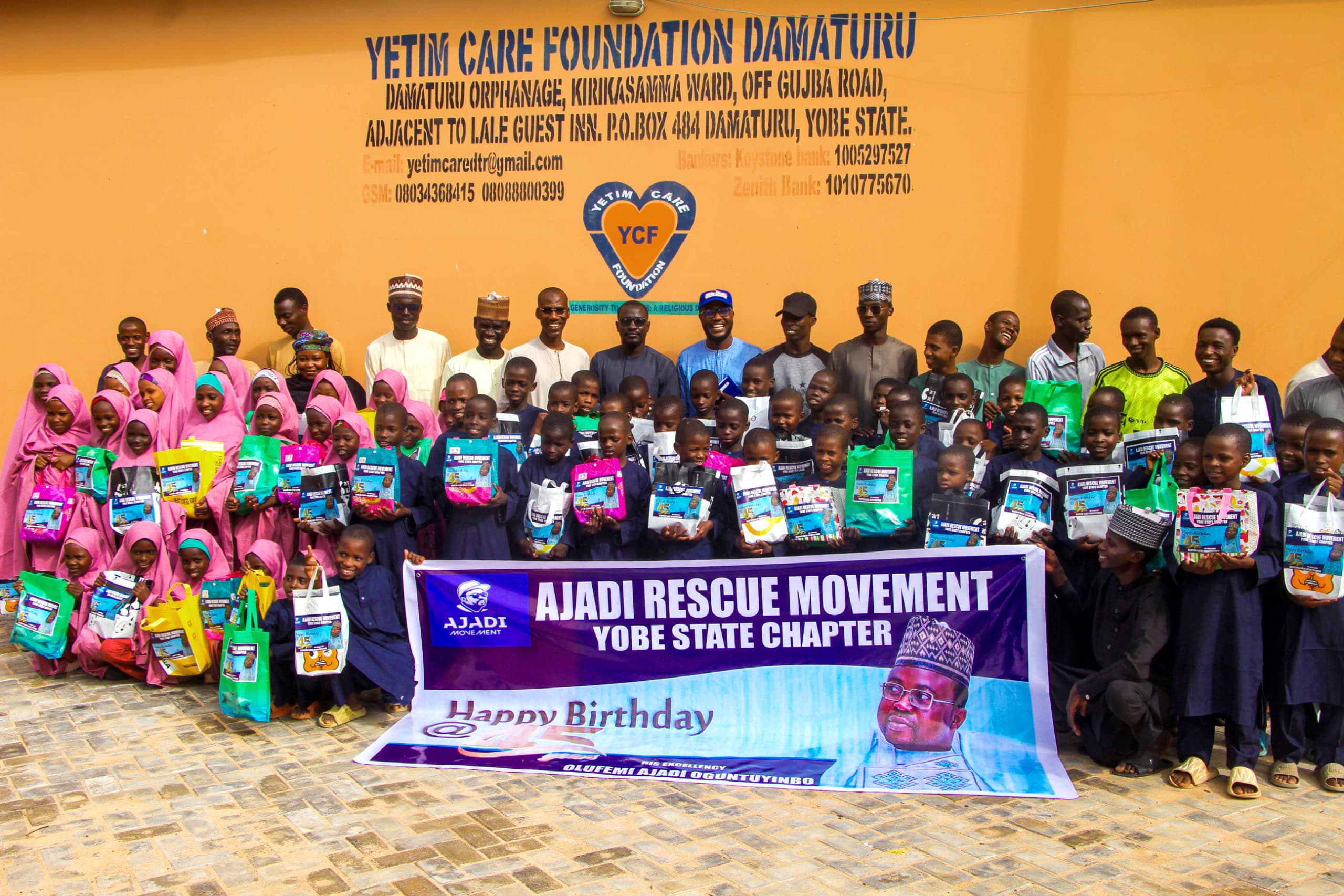 Ajadi Rescue Movement celebrates leader's birthday with orphans in Yobe ...