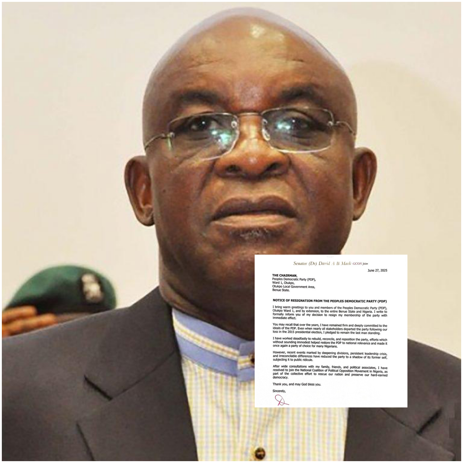 David Mark quits PDP ahead of his announcement as ADC's Interim Chair ...