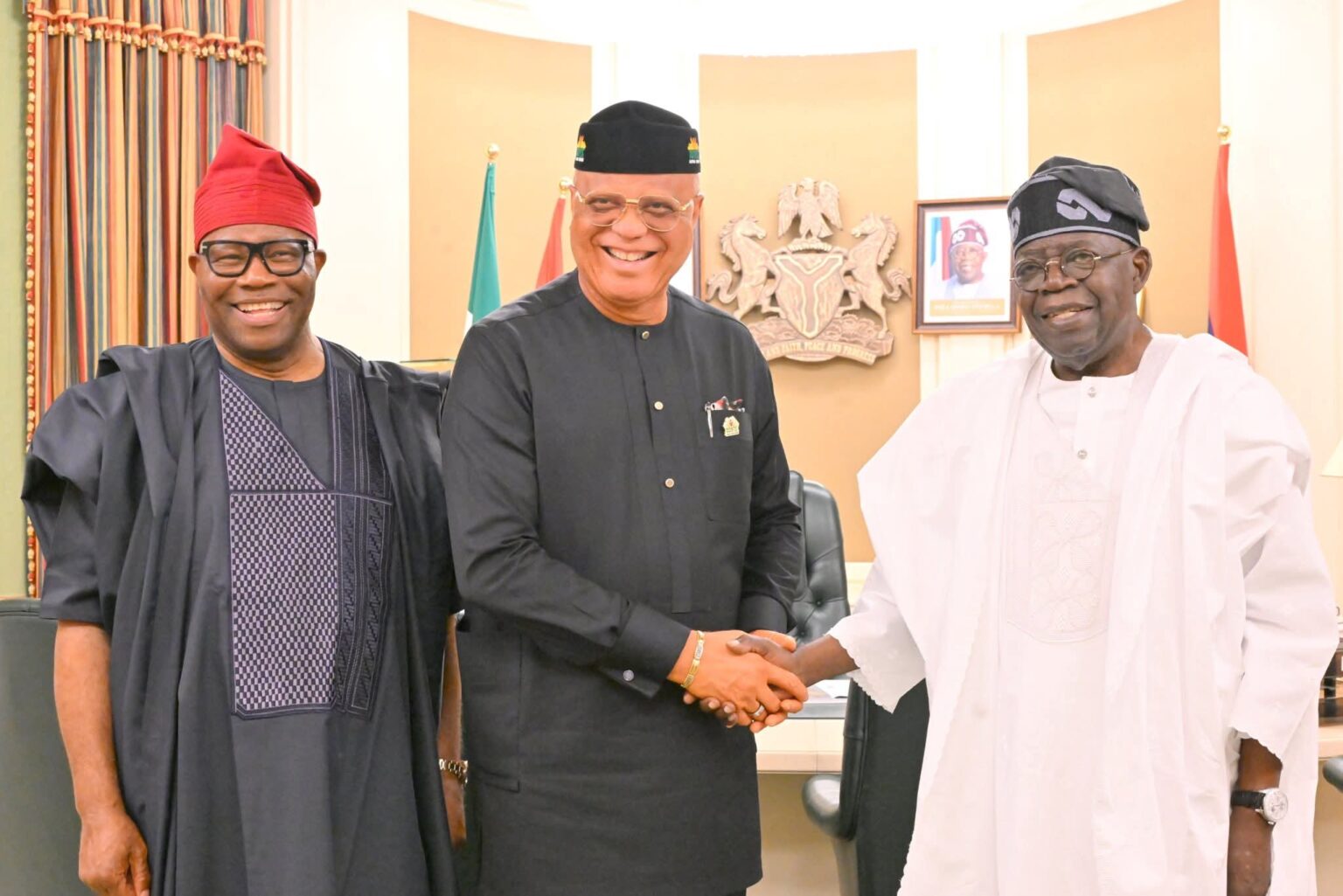 Gov. Umo Eno meets Tinubu, Akpabio at Aso Rock to seal alignment ahead ...