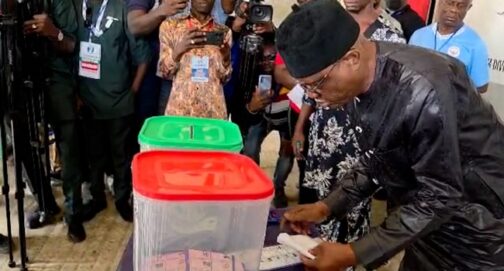 Wike votes in Rivers LG elections - P.M. News