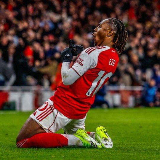 Eze's hat-trick powers Arsenal to crushing Derby victory over Tottenham ...