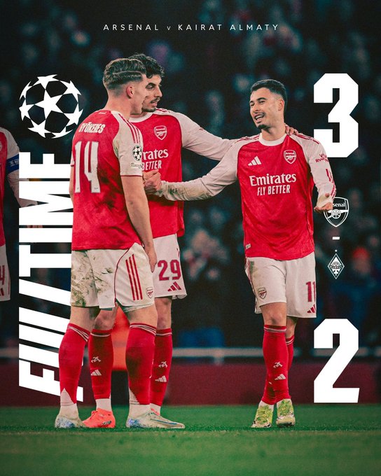Arsenal survive late scare to complete perfect Champions League run – P ...